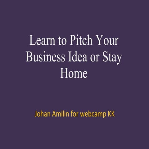 7 Tips on Pitching Your Business | PPT
