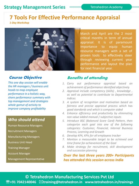 Benchmarking Workshop by Tetrahedron | PDF