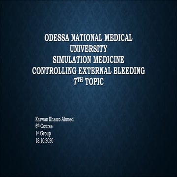 Controlling external bleeding | PDF