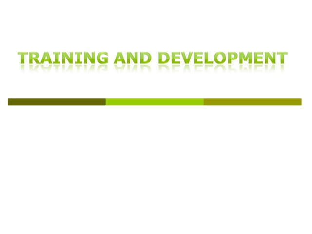 Training & development | PPTX