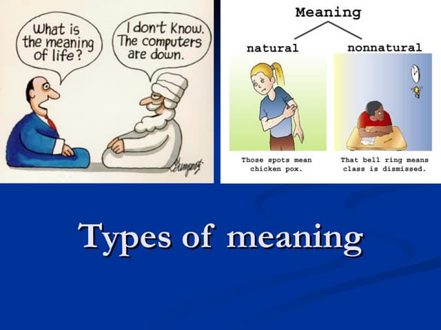 LEECH'S SEVEN TYPES OF MEANING | PPTX