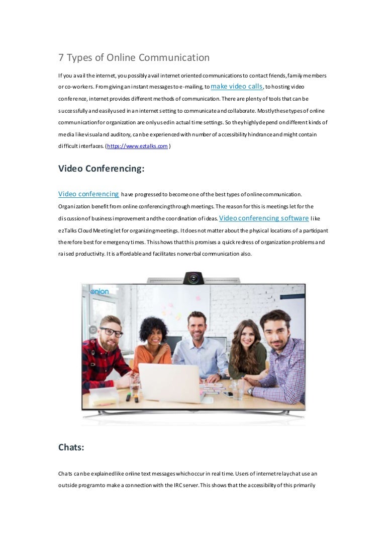 7 types of online communication