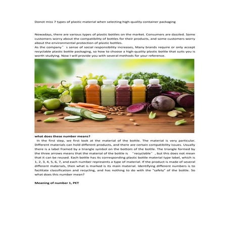 Donot miss 7 types of plastic material when selecting high-quality ...