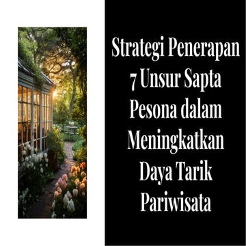 strategi penerapan 7 unsur sapta pesona. | PDF