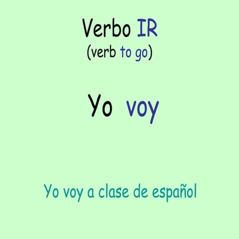 7 verbo ir (to go) | PPT