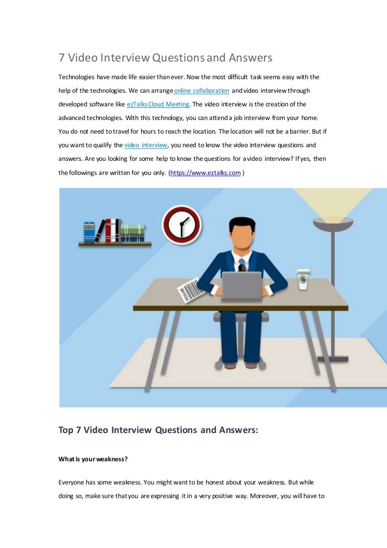 7 video interview questions and answers
