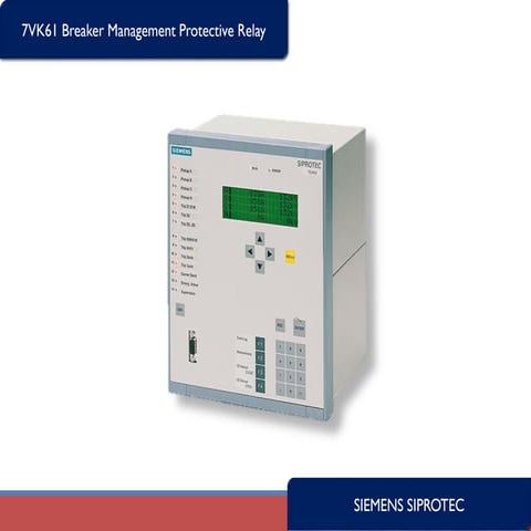 7VK61 Breaker Management Protective Relay | PDF | Home Appliances ...
