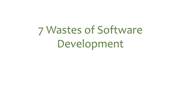 Lean Software Development