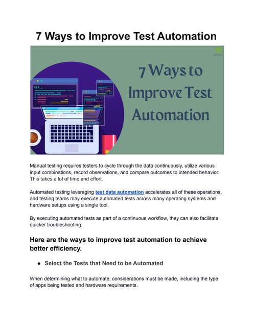 5 Reasons Why Test Automation Can Fail Pdf