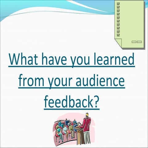 what have i learned from audiance feedback | PPT | Social Networking | Internet