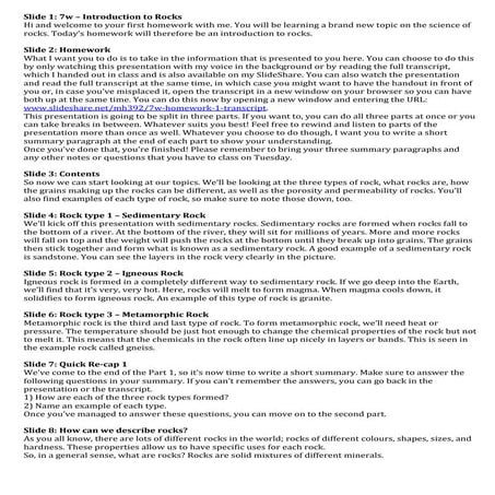 Rocks And Sand Earth Science Lesson Portfolio | PPT