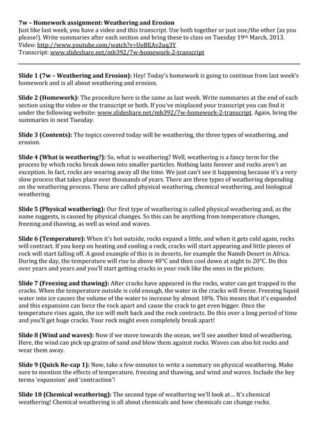 7w Introduction to Rocks worksheet | PDF