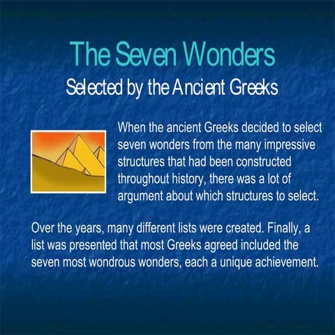 7 wonders of the ancient world vusala | PPT | Landscaping | Home & Garden