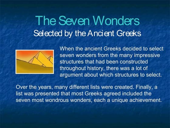 7 wonders of Ancient world | PDF | Religion & Spirituality