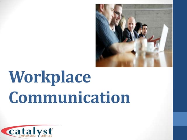 Effective Communication At Workplace | PPTX