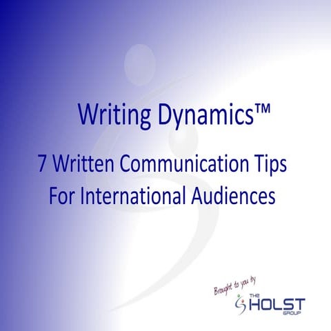 7 Written Communication Tips for International Audiences | PPTX