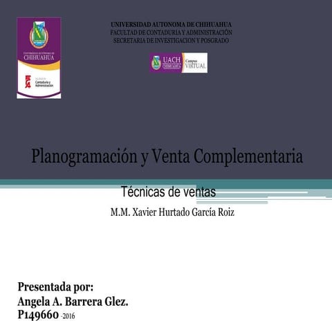 7xh planogramacion y venta complementaria | PPTX