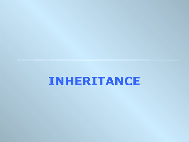 Inheritance And Polymorphism 1 Ppt 7128