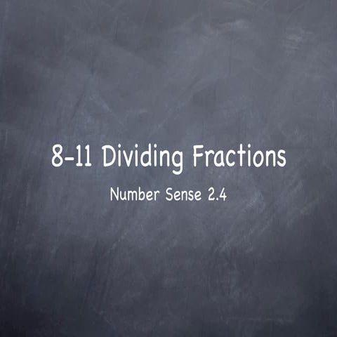 8-11 Dividing Fractions | KEY