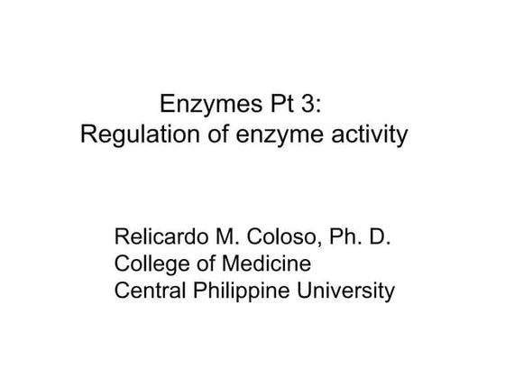 enzyme regulation | PPT
