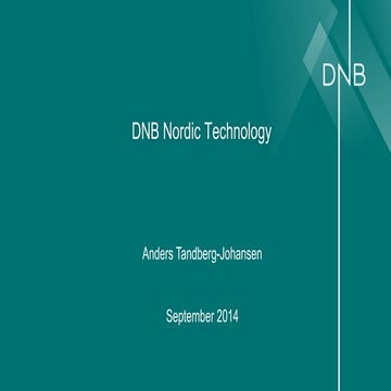 DNB Nordic Technology - Investordagen høsten 2014 i Bergen | PPTX