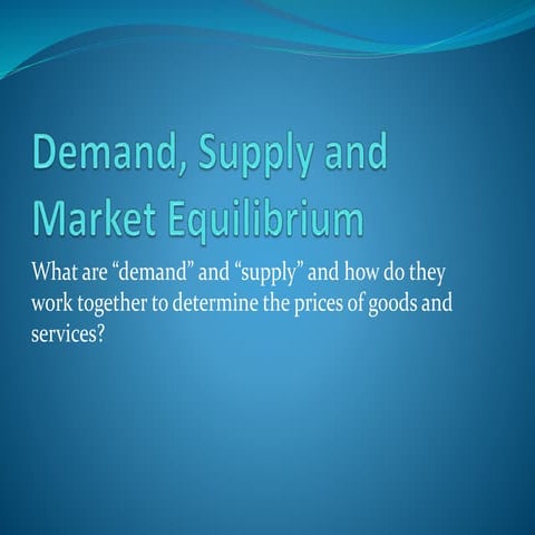 Supply and Demand | PPT