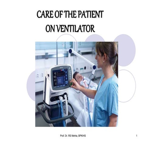 Nursing Care of Ventilated Patient | PPTX