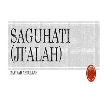 Saguhati (ji’alah) | PPTX