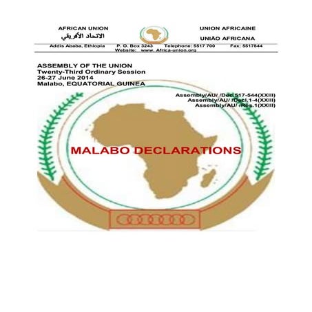 8. cairo malabo declaration agriculture in africa_au summit_june 2014 | PDF