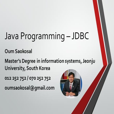 Java Oop Programming Language Part 8 Java Database Jdbc Ppt