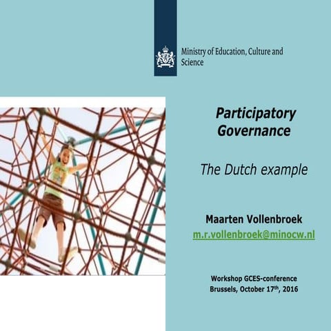 Participatory Governance, the Dutch Example | PPT