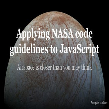 Применяем стандарты кодирования NASA к JavaScript / Денис Радин ...