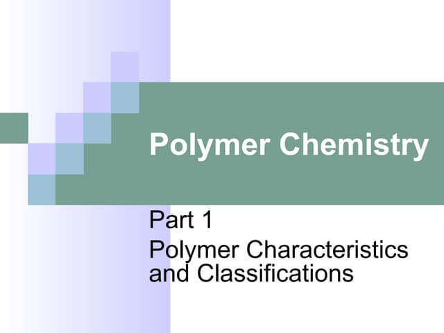 PRESENTATION ON POLYMERS | PPTX