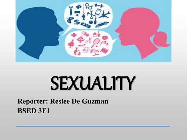 8 Man Vis Avis Sexuality De Guzman Reslee Ppt