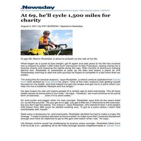 Freelance writing sample: Feature story | PDF