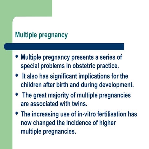 Multiple pregnancy | PPT