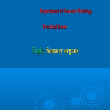 Histology of Sensory organs | PPT