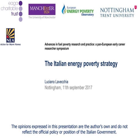 The Italian energy poverty strategy | PDF
