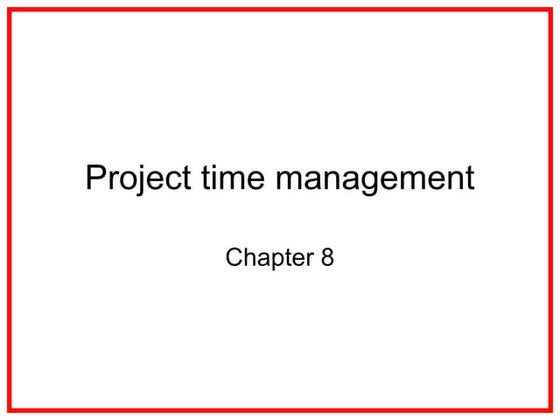 Chap 6 Developing A Project Plan | PPT | Technology & Computing
