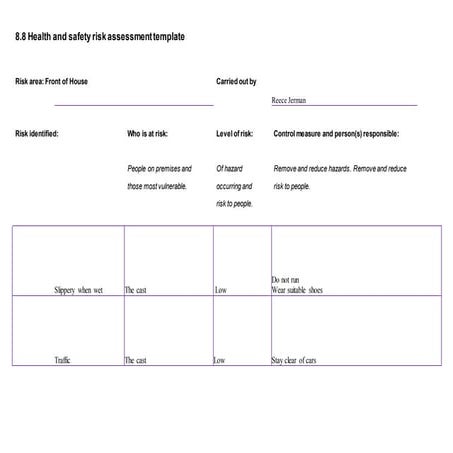 Location 1 Risk Assessment | PPT