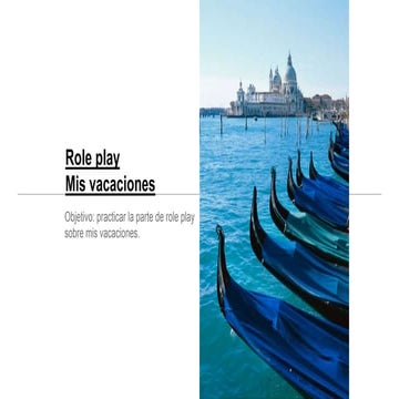 8.me voy de vacaciones role play speaking | PPTX