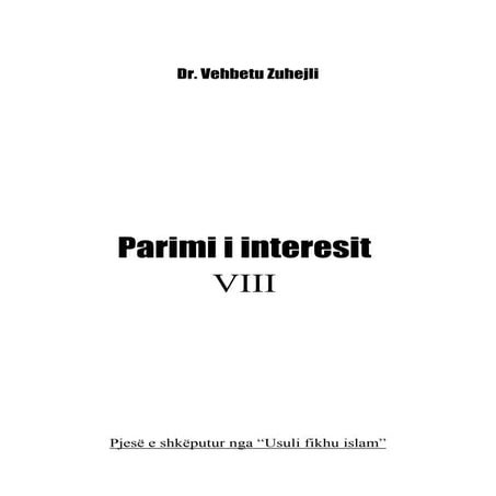 8. parimi i interesit dr. vehbetu zuhejli | PDF
