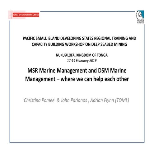 8.c. pomee msr management toml | PPT