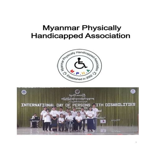 8. myanmar physically handicapped association | PDF