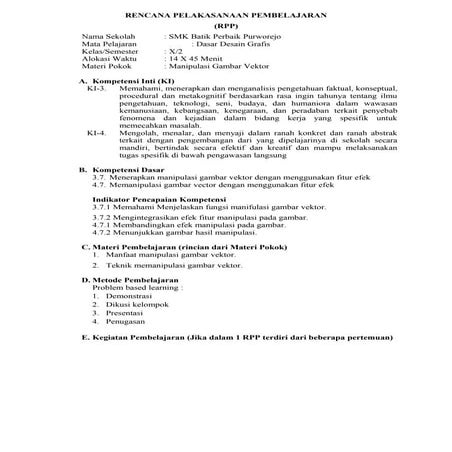 Rpp mulokpert1 lanjutan | DOC