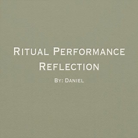 8.2 daniel-drama ritual reflection | PPT