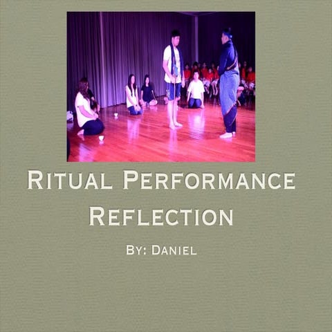 8.2 Daniel-Drama Ritual Reflection | KEY