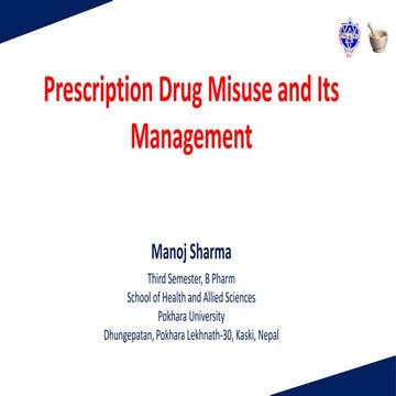 Prescription Drug Misuse | PPT