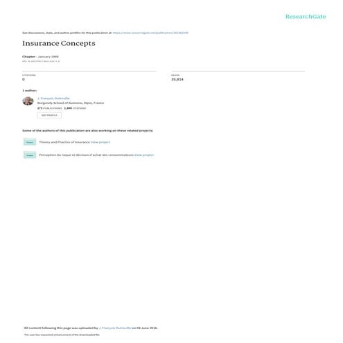 Insurance Concepts | PDF