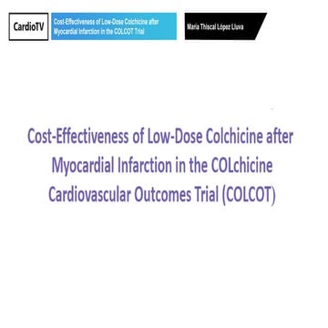Cost Effectiveness of COLCOT Trial | PDF | Healthcare Industry | Industries